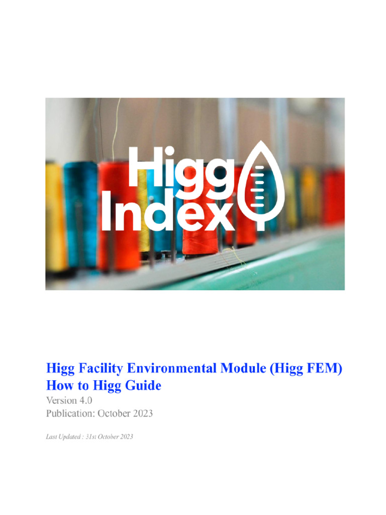 Higg FEM How To Higg Guide 2023 - Oct 31, 2023 (Final) | PDF ...