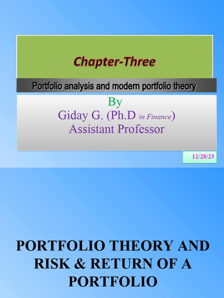 Invt FM 1 Chapter-3 | PDF | Diversification (Finance) | Modern ... Invt FM 1 Chapter-3 | PDF | Diversification (Finance) | Modern ...