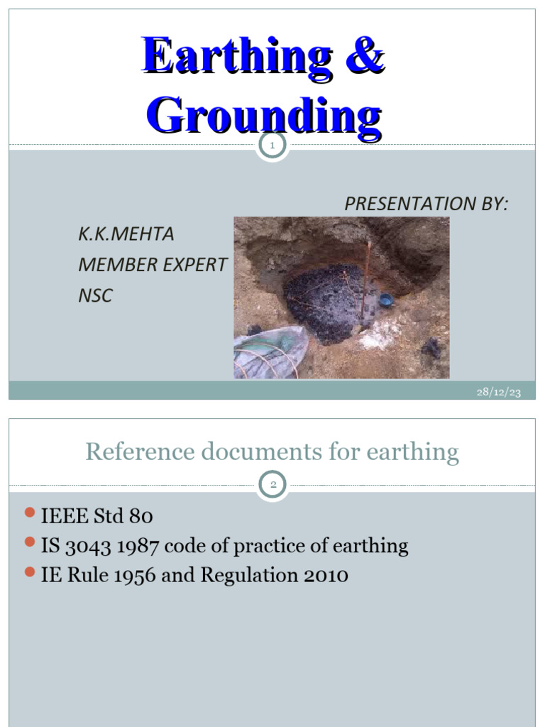 Earthing - Earthing Req. Relevent Codes | PDF | Technology & Engineering