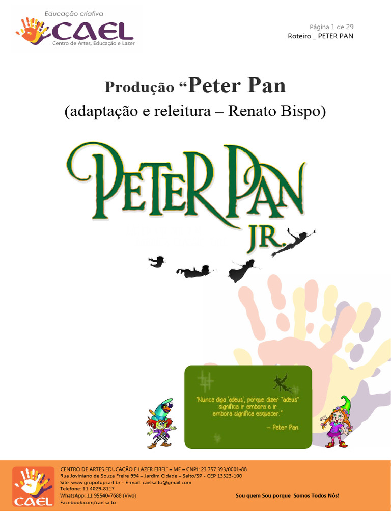Roteiro - Peter Pan | PDF | Peter Pan | Pirataria
