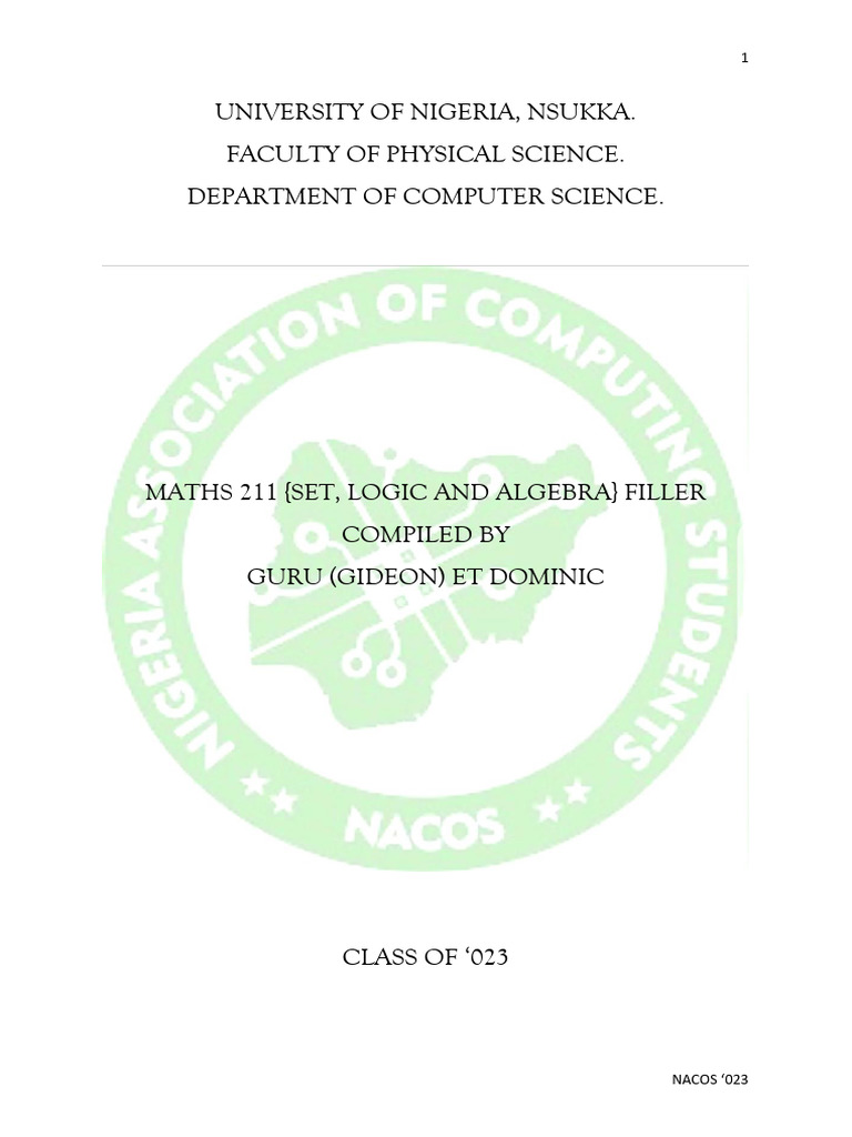 Mths 211 Filler by Odi Nnamdi Lucky | PDF