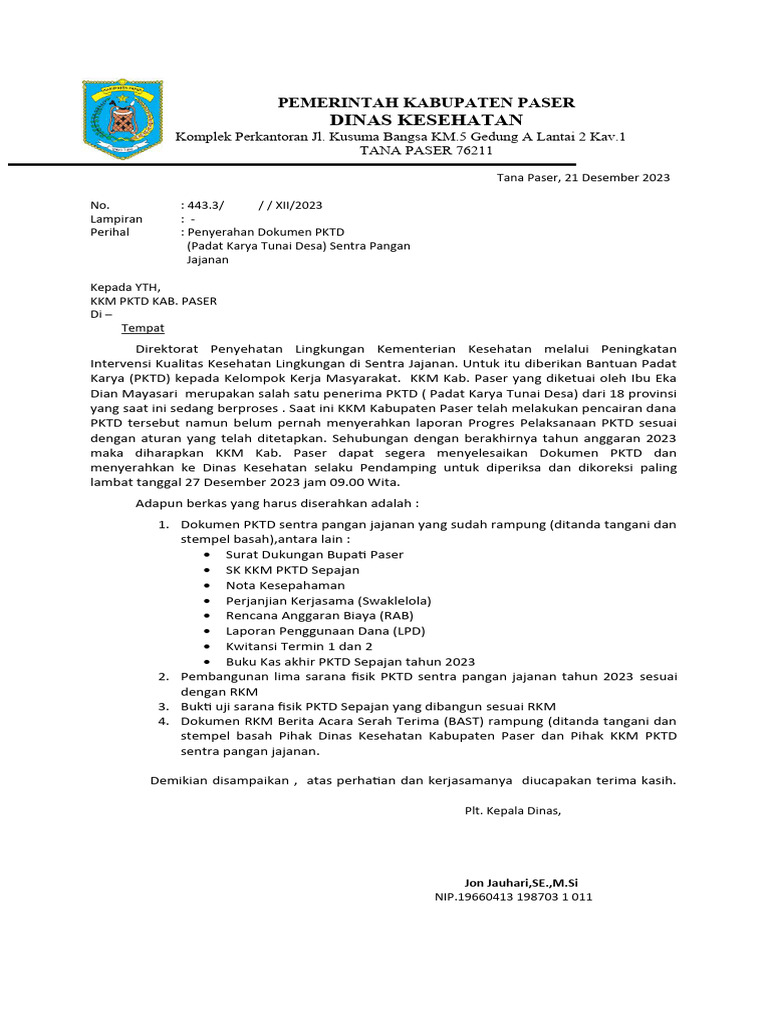 Surat KKM Fix | PDF | Sains & Matematika