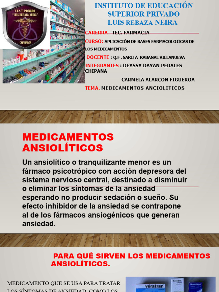 Medicamentos Ansiolíticos | Descargar gratis PDF | Benzodiazepinas ...