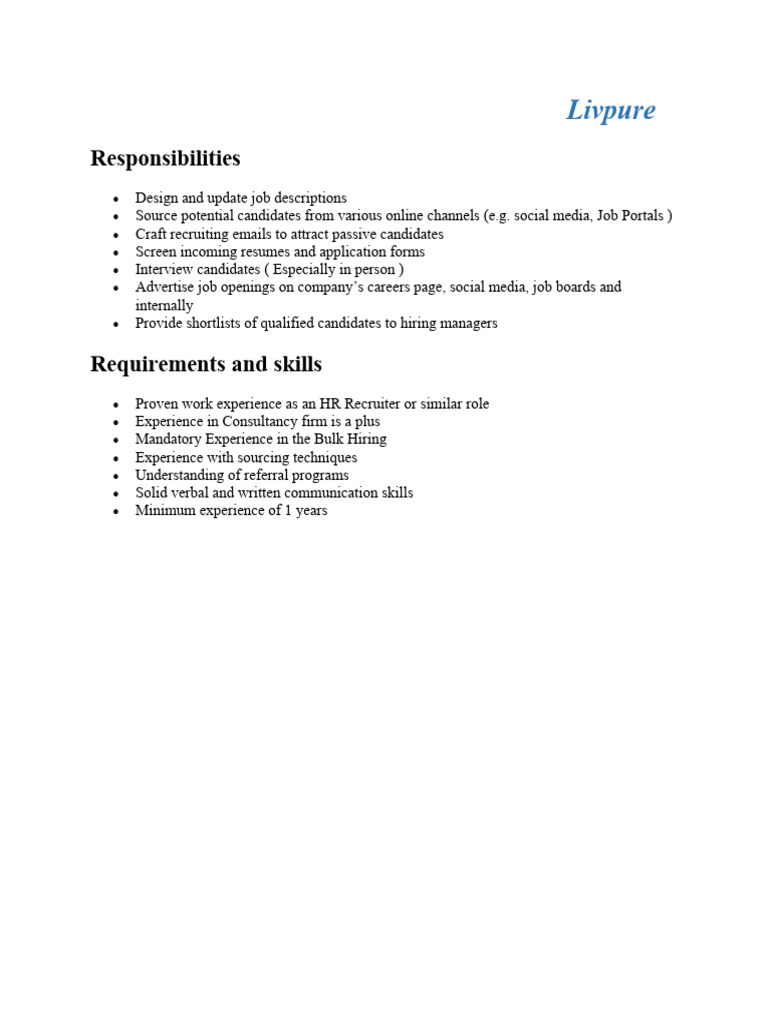 JD HR Executive | PDF