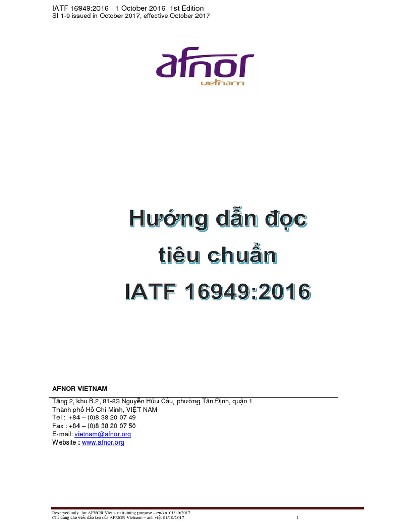 IATF 16949 - 2016 Standard Eng - VN | PDF