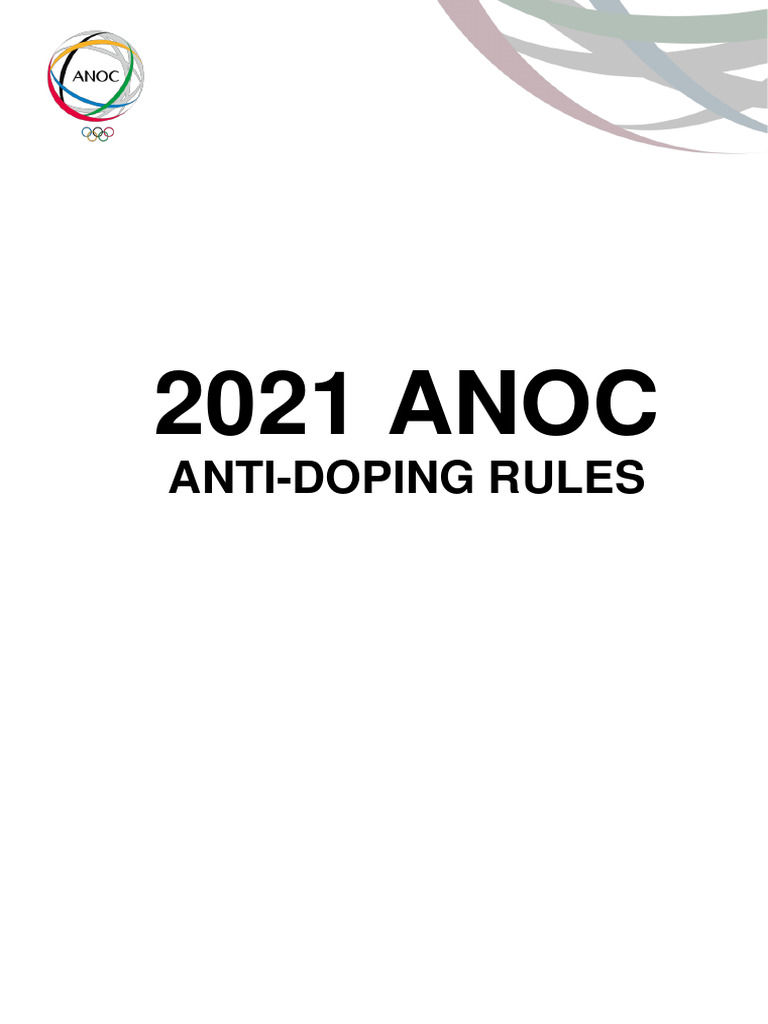 ANOC Anti Doping Rules 2021 | PDF | Doping In Sport | Burden Of Proof (Law)