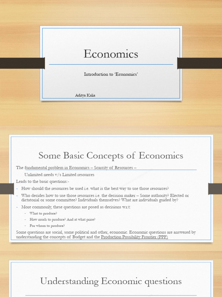 Basic Economics and Its Terms | PDF