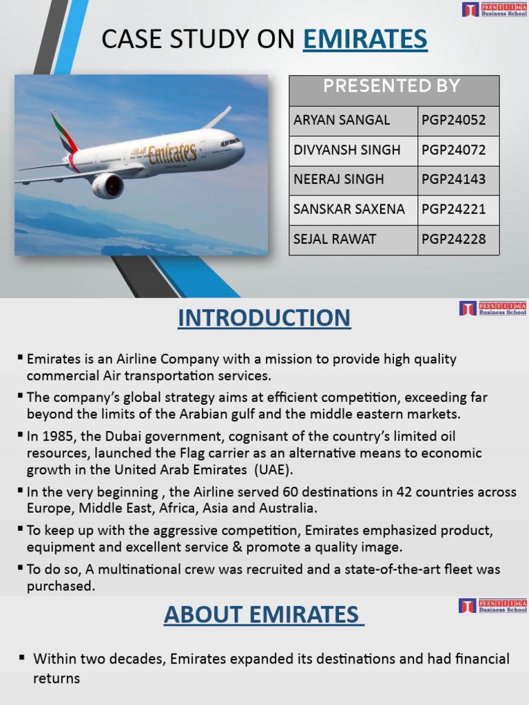 Emirates PPT GROUP 13 SEC-C | PDF | Airlines | United Arab Emirates