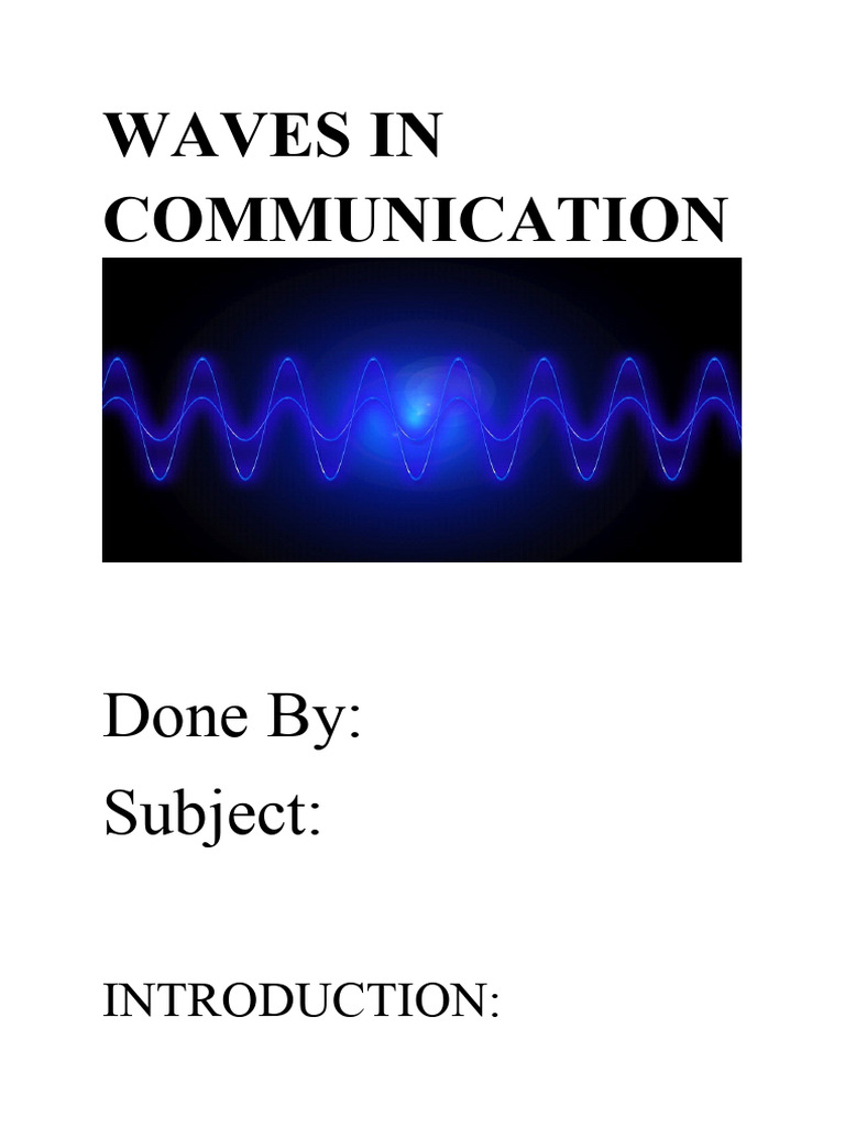 Waves in Communication | PDF