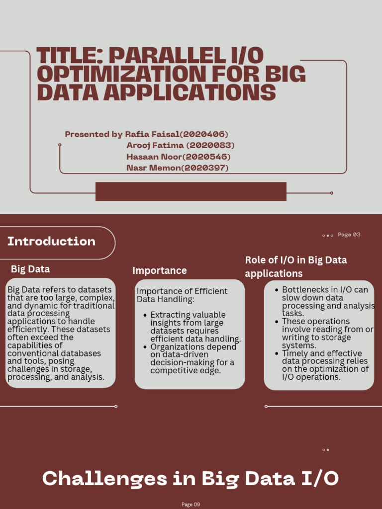 Parallel IO Optimization For Big Data | PDF