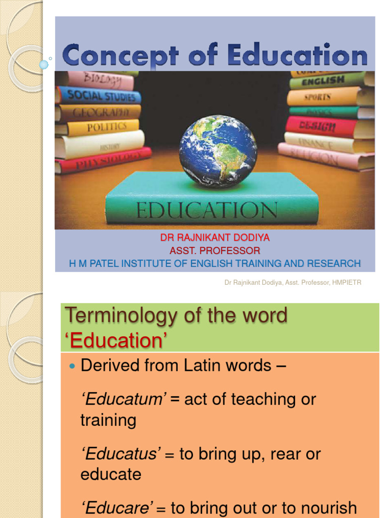 1conceptofeducation 210412150912 | PDF | Cognition | Psychological Concepts