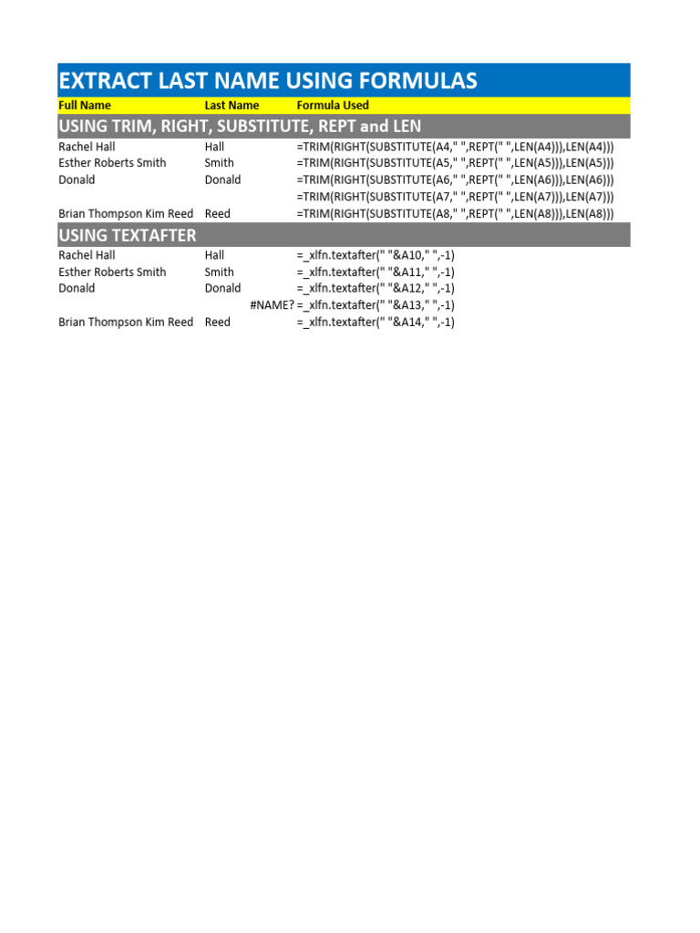 Extract Last Name | PDF