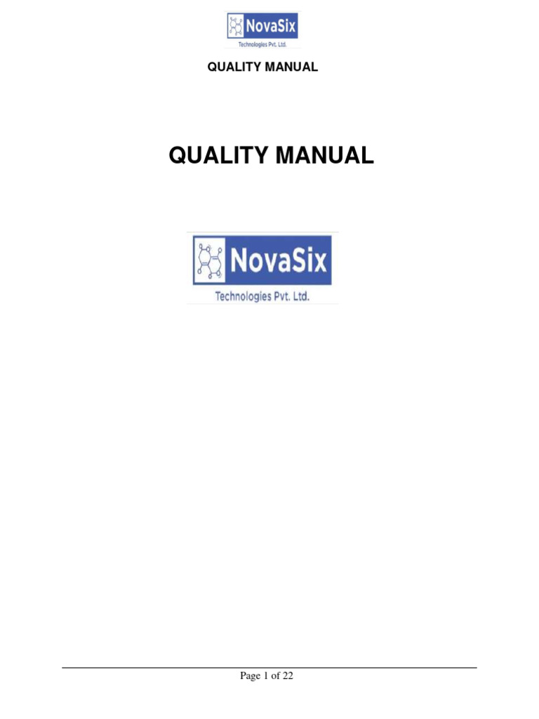 Quality Manual | PDF | Business | Technology & Engineering