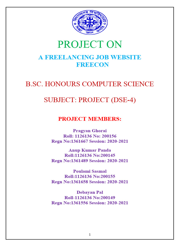 E Freelancing System | PDF