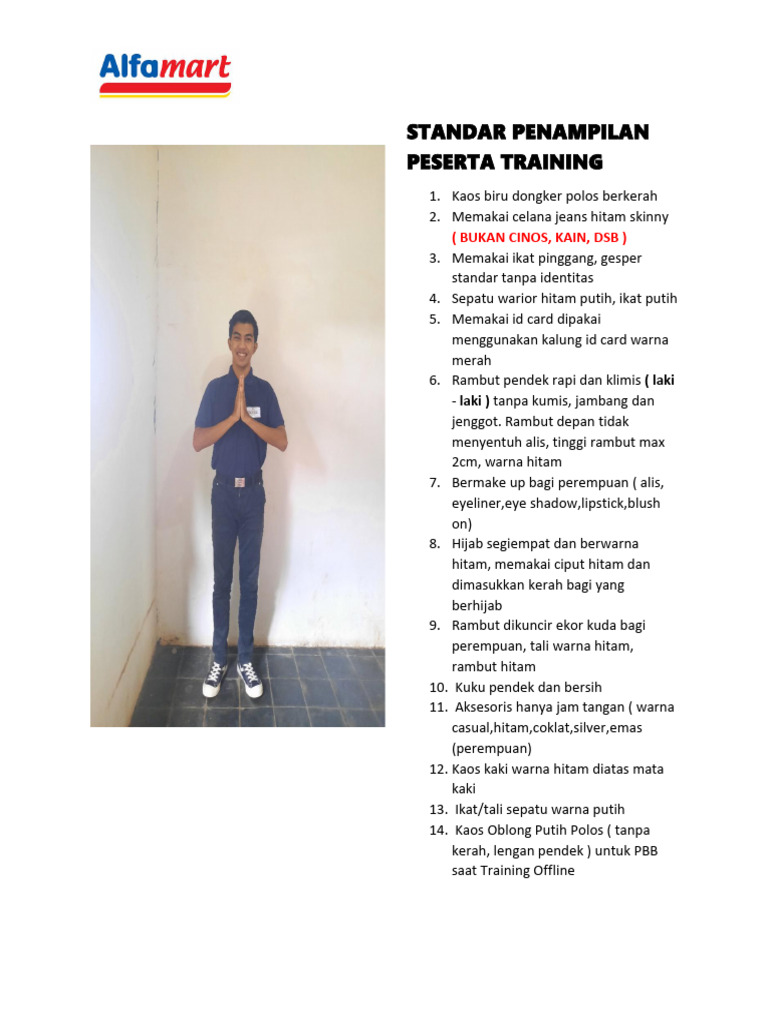 Standar Penampilan Peserta Training-2 | PDF