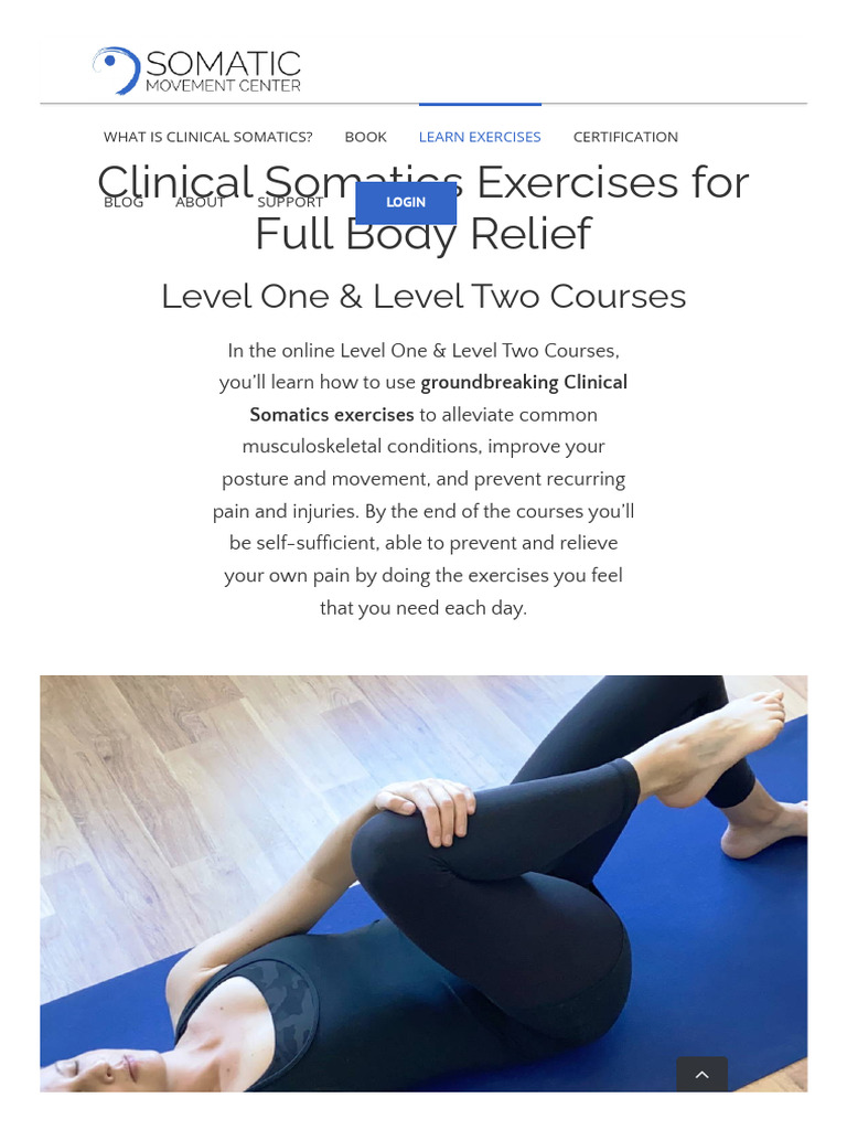 Somatics Exercises - Learn Thomas Hanna's Somatics Exercises | PDF ...