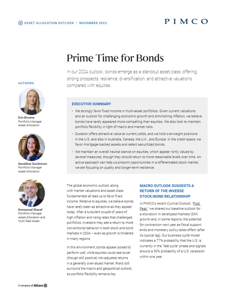 PIMCO - Prime Time For Bonds | PDF | Mortgage Backed Security | Bonds ...