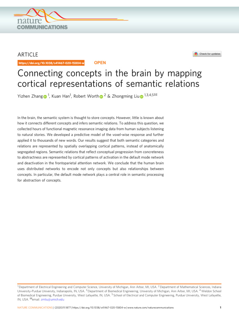 Connecting Concepts in The Brain by Mapping Cortical Representations of Semantic Relations ...