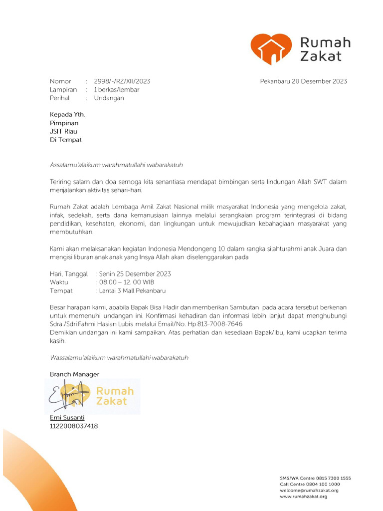 Undangan JSIT Riau | PDF