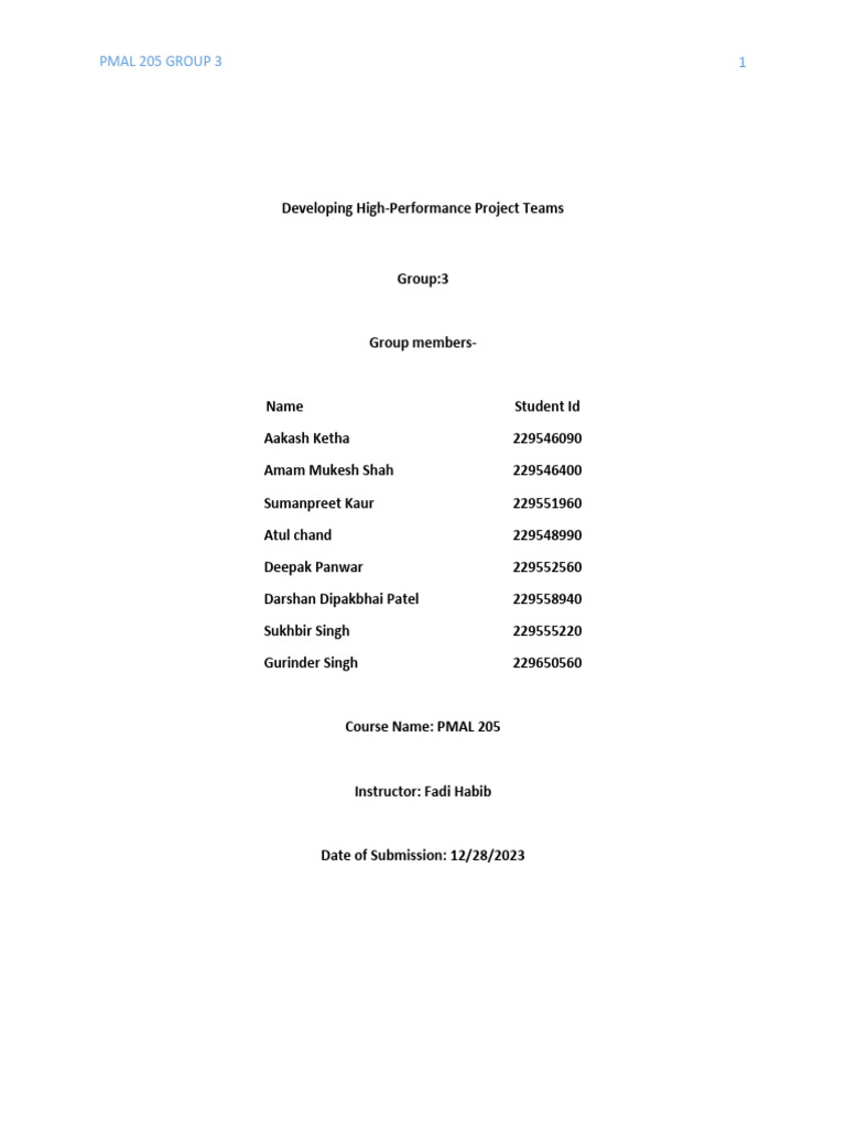 Developing High Performance Teams Pdf Leadership Emotional Intelligence