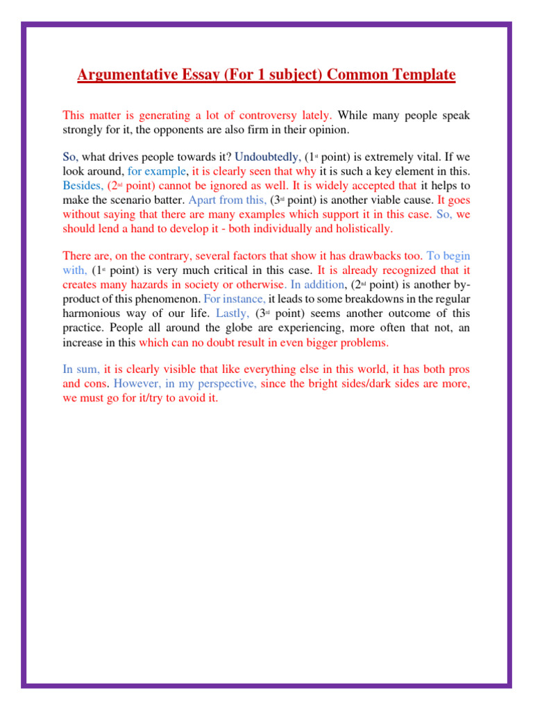 5 Writing Task 2 Template | PDF