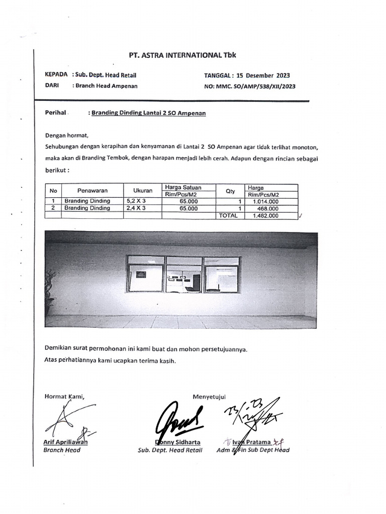 H534-Pemasangan Sticker LT.2 So Ampenan | PDF