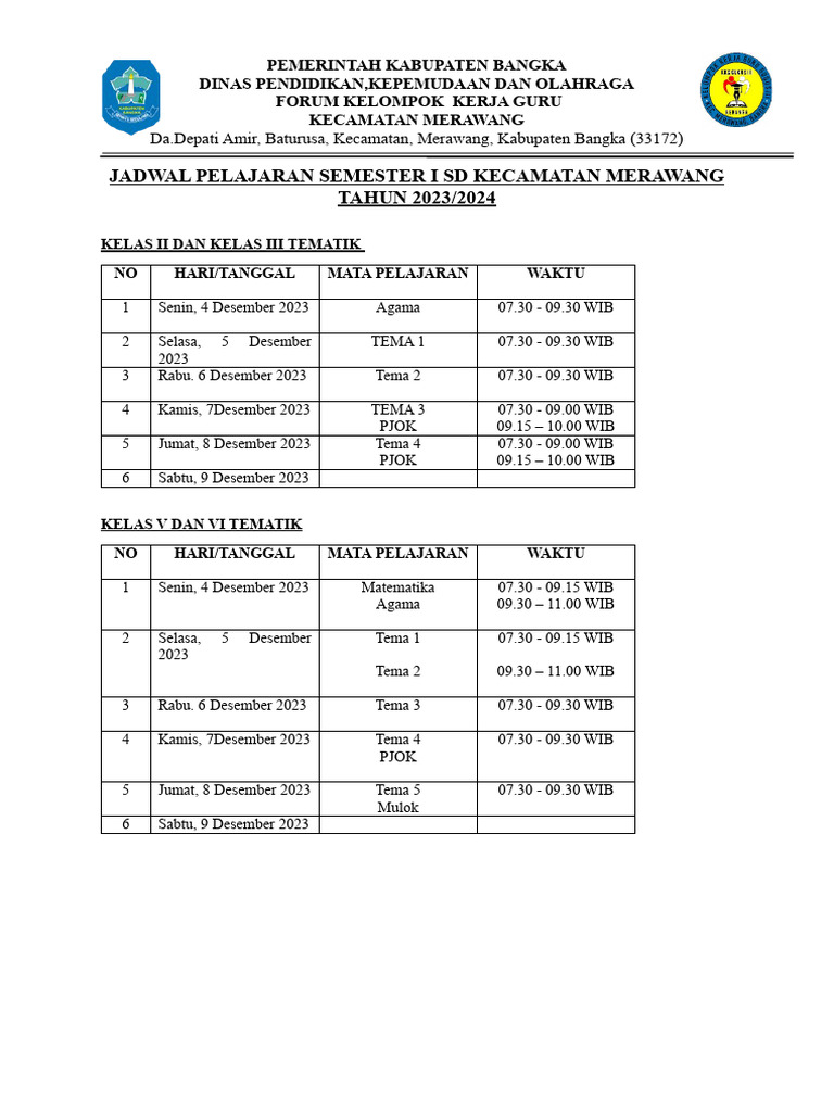 Jadwal Revisi | PDF