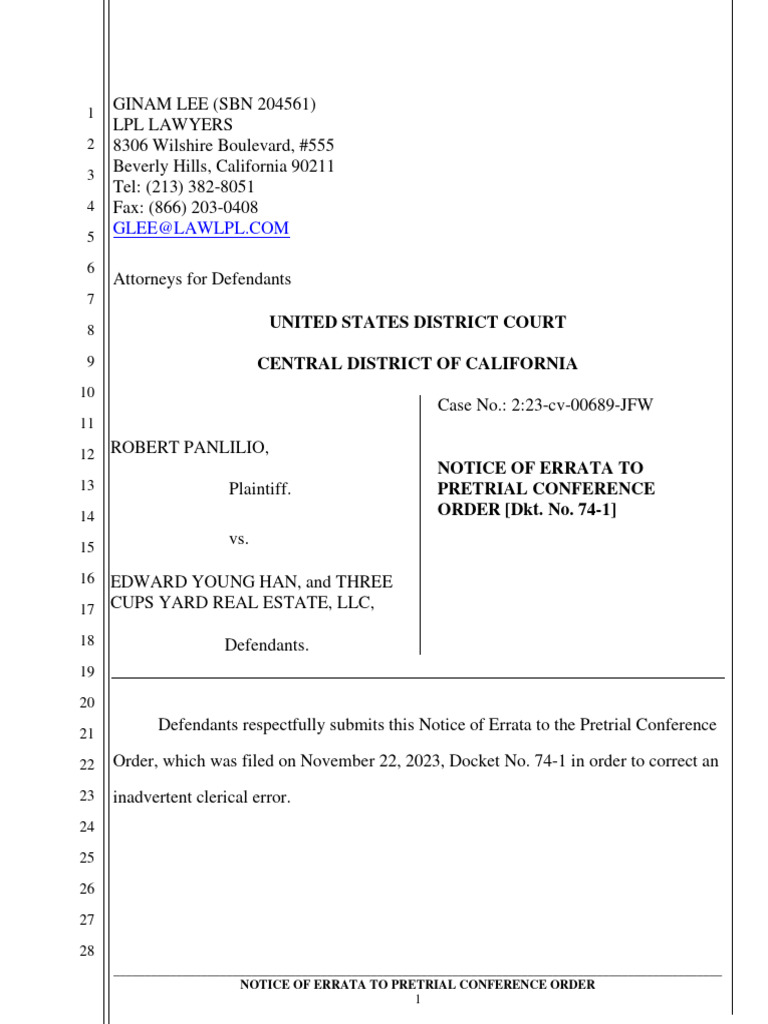 2023-12-07 Notice of Errata | PDF