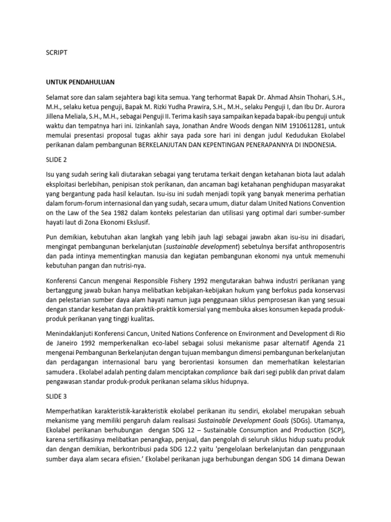 Script Seminar Proposal | PDF