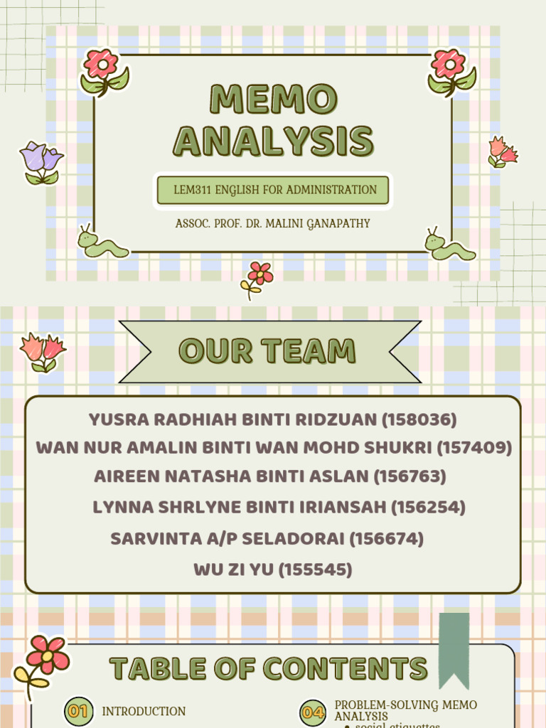 Memo Analysis | PDF