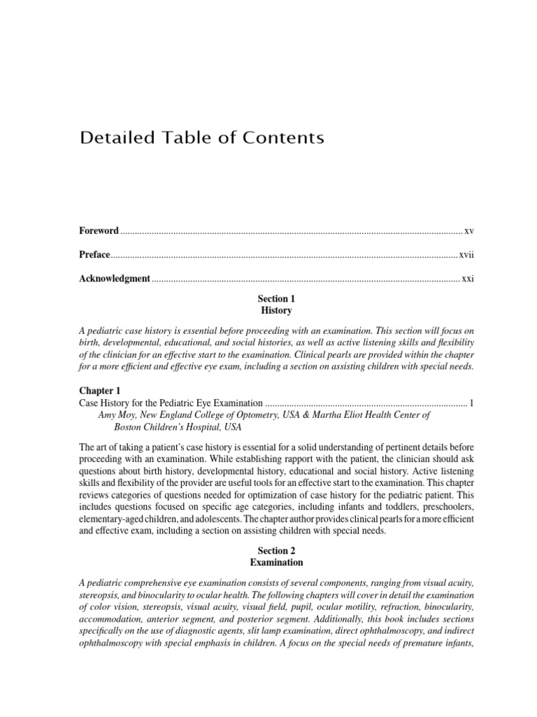 Detailed Table of Contents | PDF