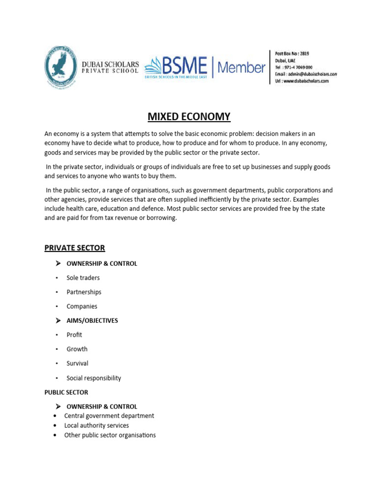 Notes-Mixed Eco | PDF