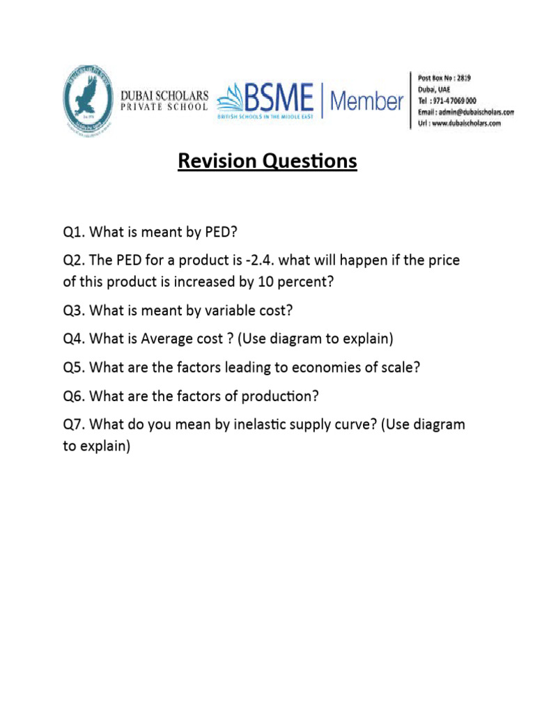 Revision Questions | PDF