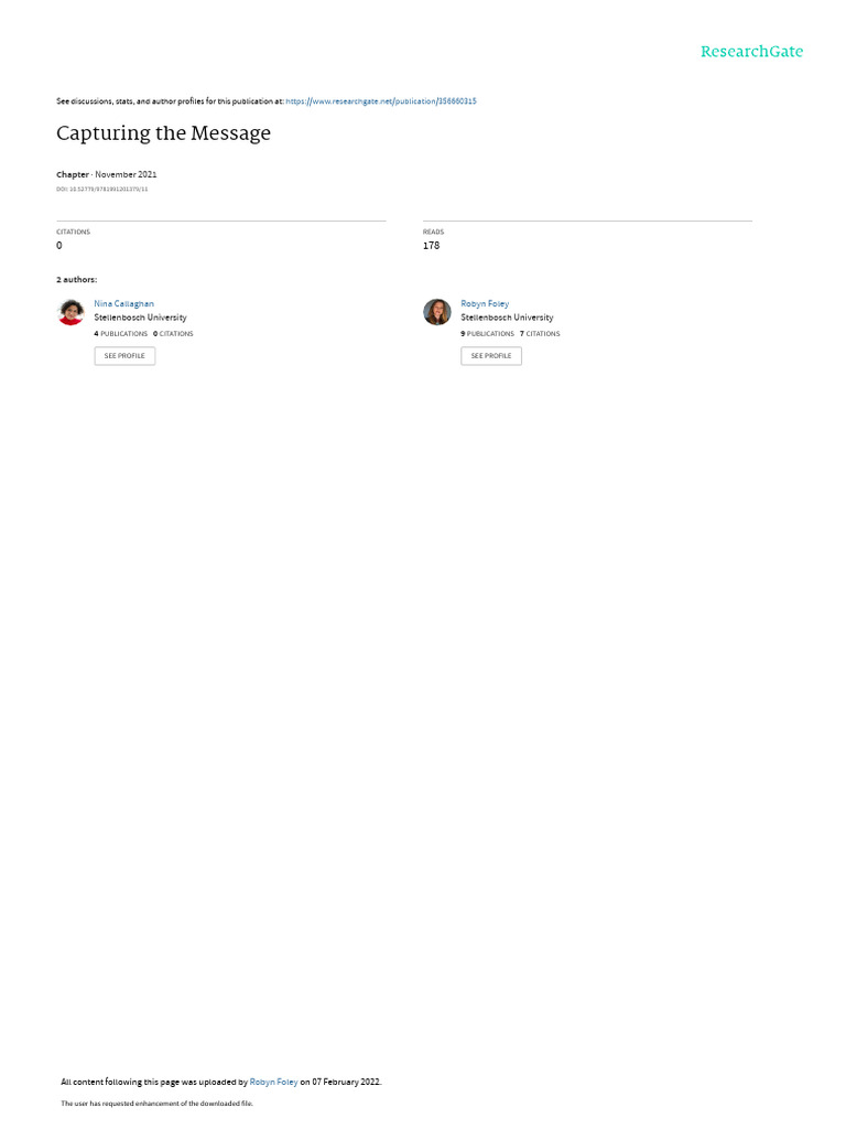 Capturing The Message | PDF | Jacob Zuma | South Africa