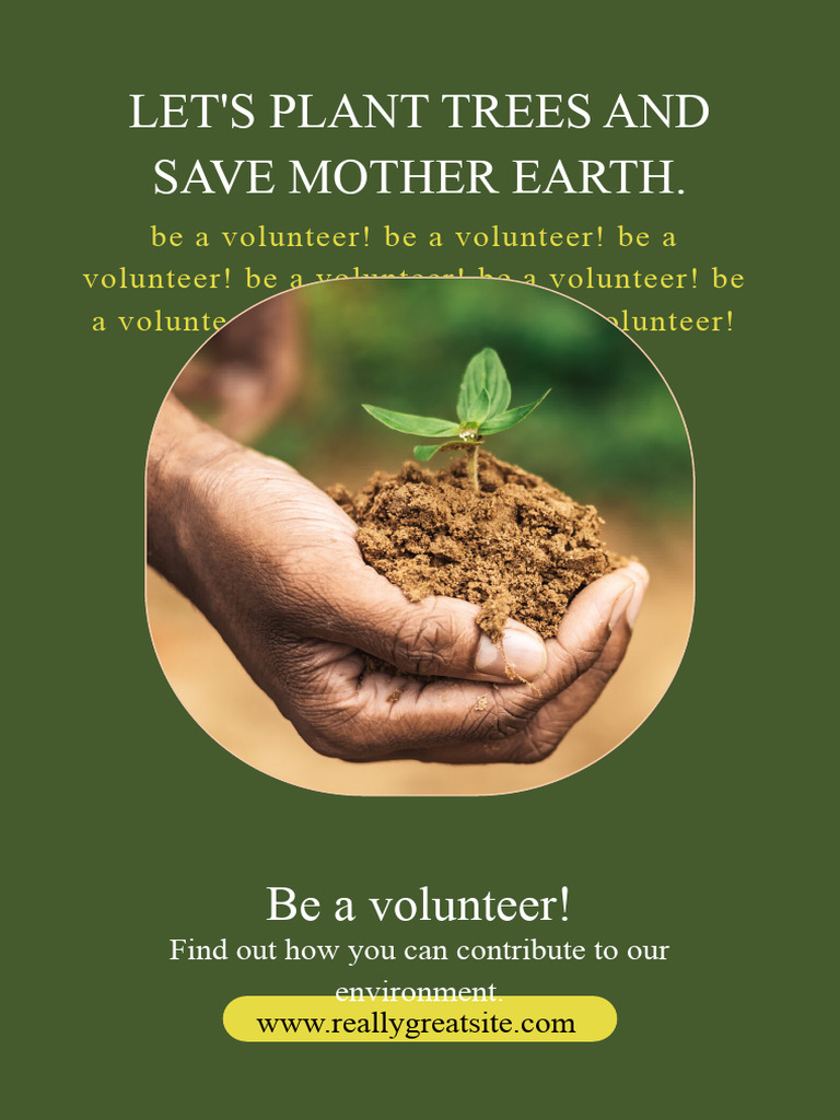Green and Yellow Modern Tree Planting Poster | PDF