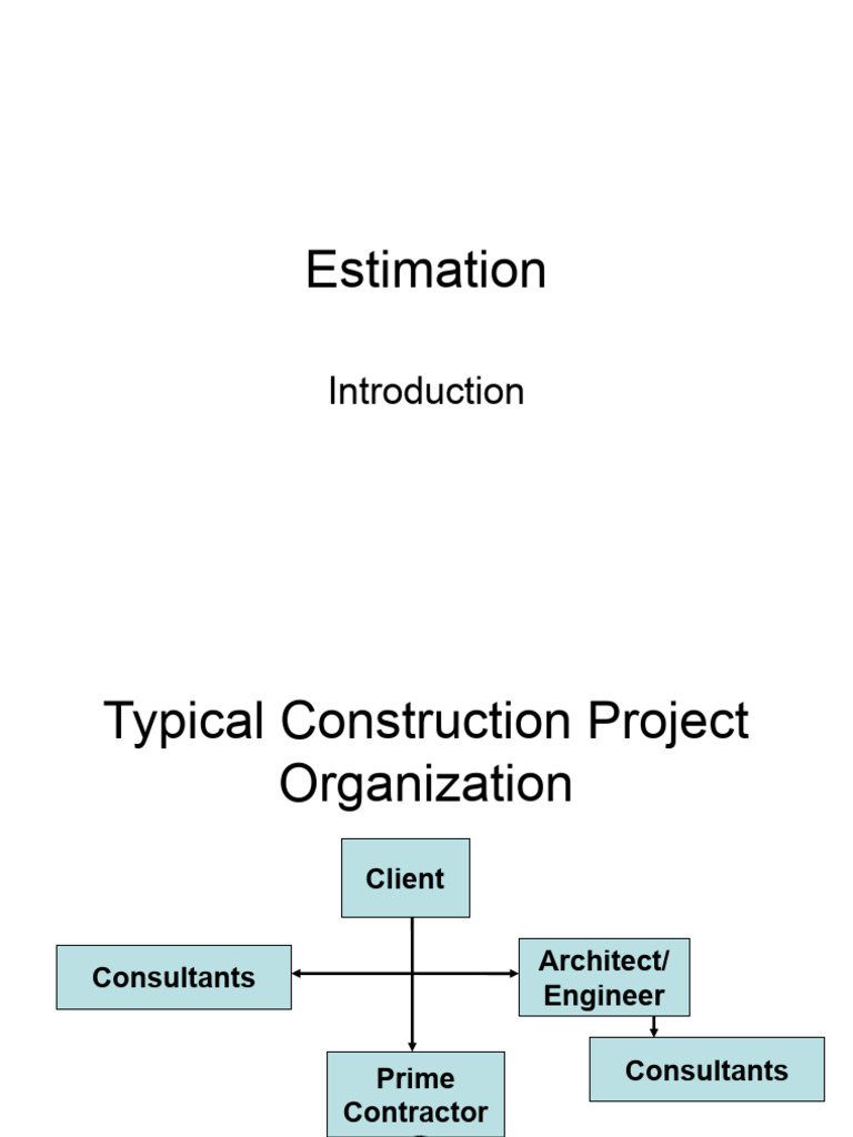 Estimation 1 Introduction | PDF