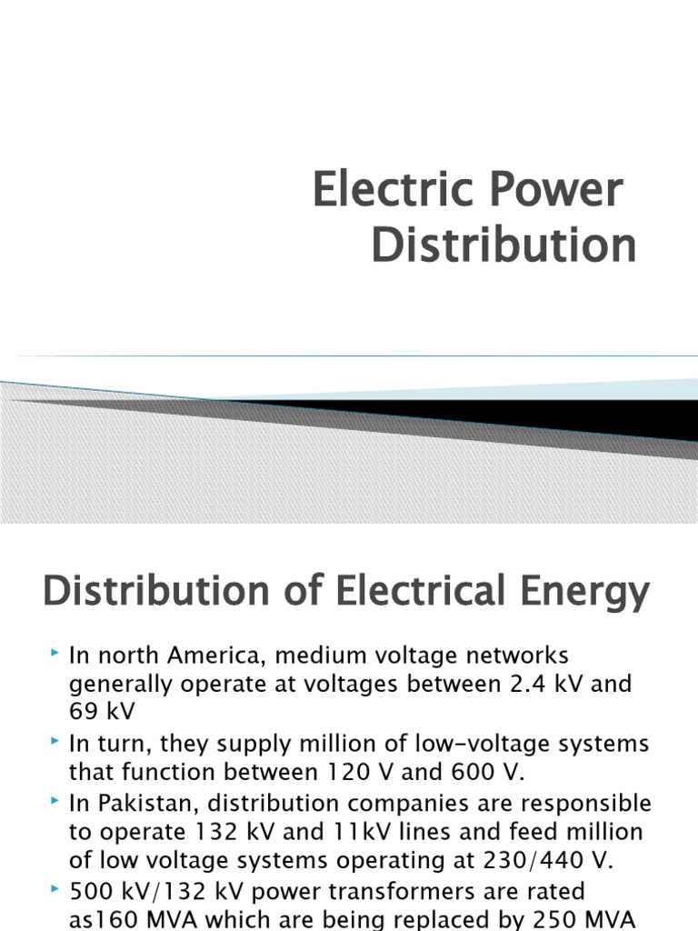 Electric Power Distribution-1 | Download Free PDF | Direct Current | Electrical Substation