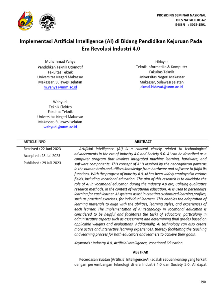 (190-199) +23 +Full+Paper+Muhammad+Yahya,+Prof DR Ir M Kes, M Eng, IPU, ASEAN+Eng | PDF ...