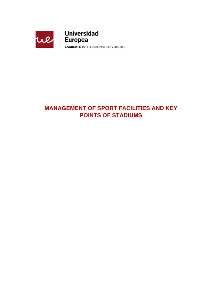 Management of Sport Facilities and Key Points of Stadiums | PDF | Accessibility | Sports