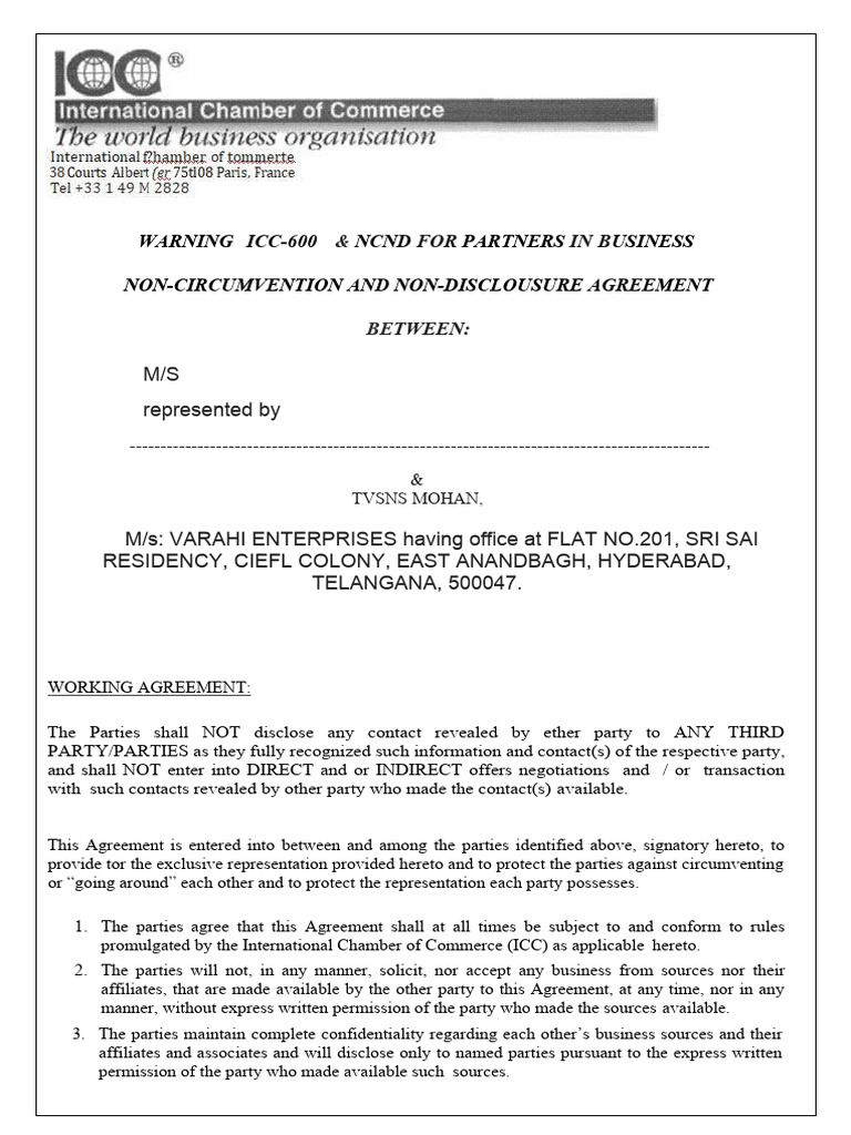 NCND Agreement | Download Free PDF | Private Law | Common Law