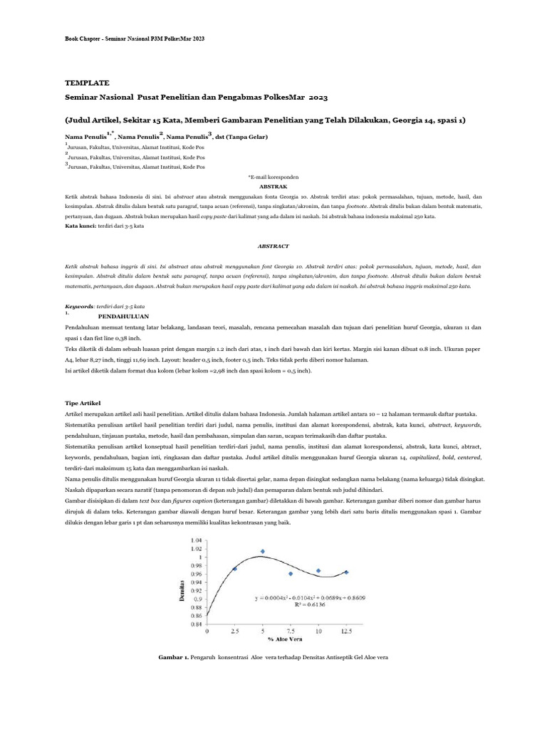 (SILAHKAN UNDUH) Template - Naskah Book Chapter - Semnas P3M 2023 | PDF