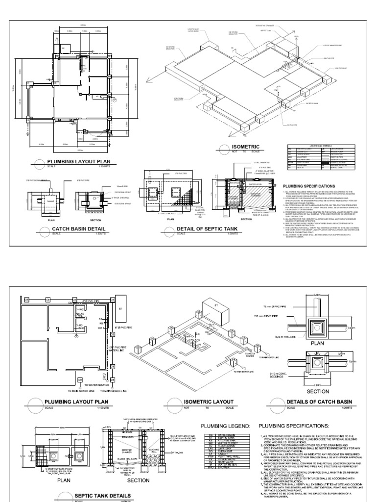 Sample Plumbing Layouts | PDF | Plumbing | Sanitary Sewer