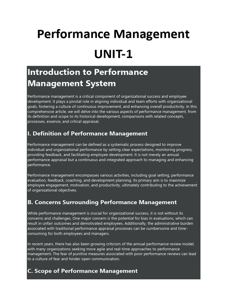 507-Performance Management | PDF