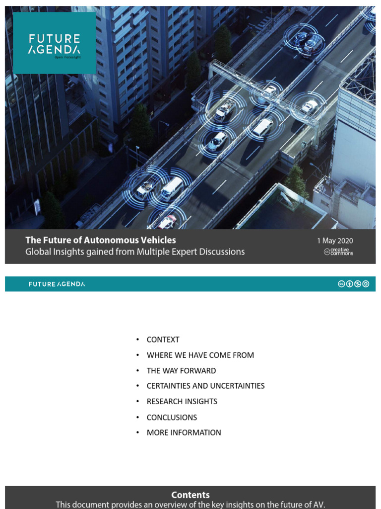 Future of Autonomous Vehicles - FINAL Report PPT - MAY 2020 | PDF ...