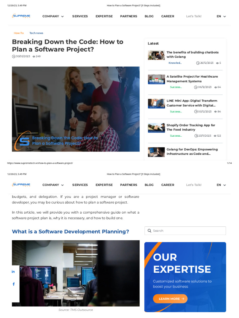 How To Plan A Software Project | PDF