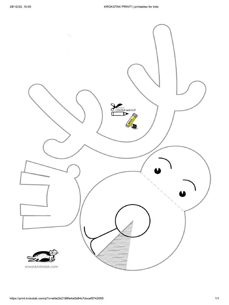 KROKOTAK PRINT! - Printables For Kids (Rudolf) | PDF