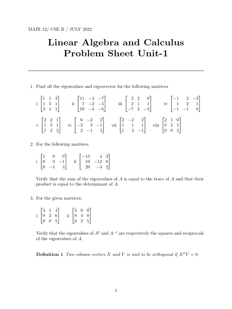 Linear Algebra | PDF