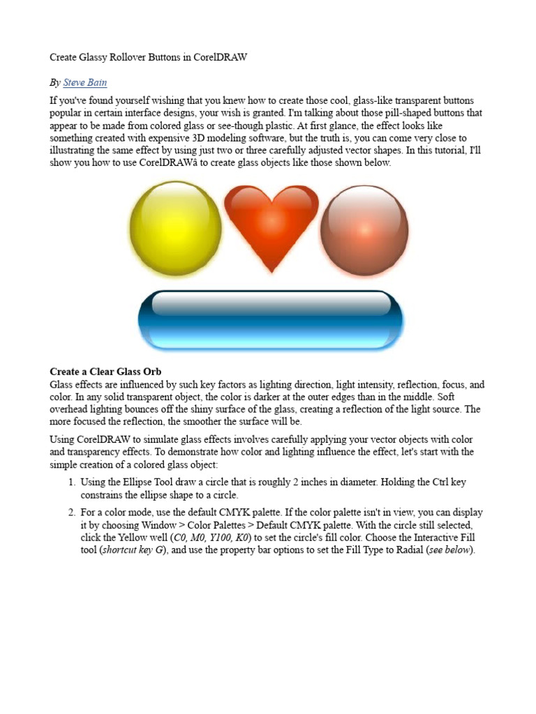 Glossy Button | PDF | Button (Computing) | Shape