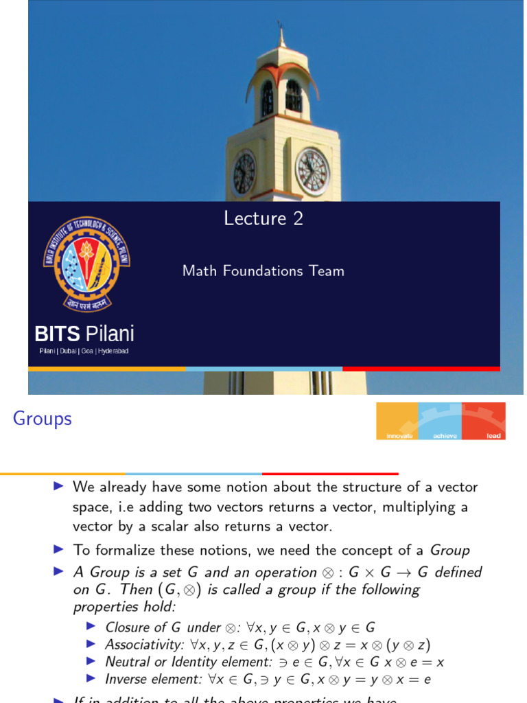 Understanding Groups and Vector Spaces | PDF