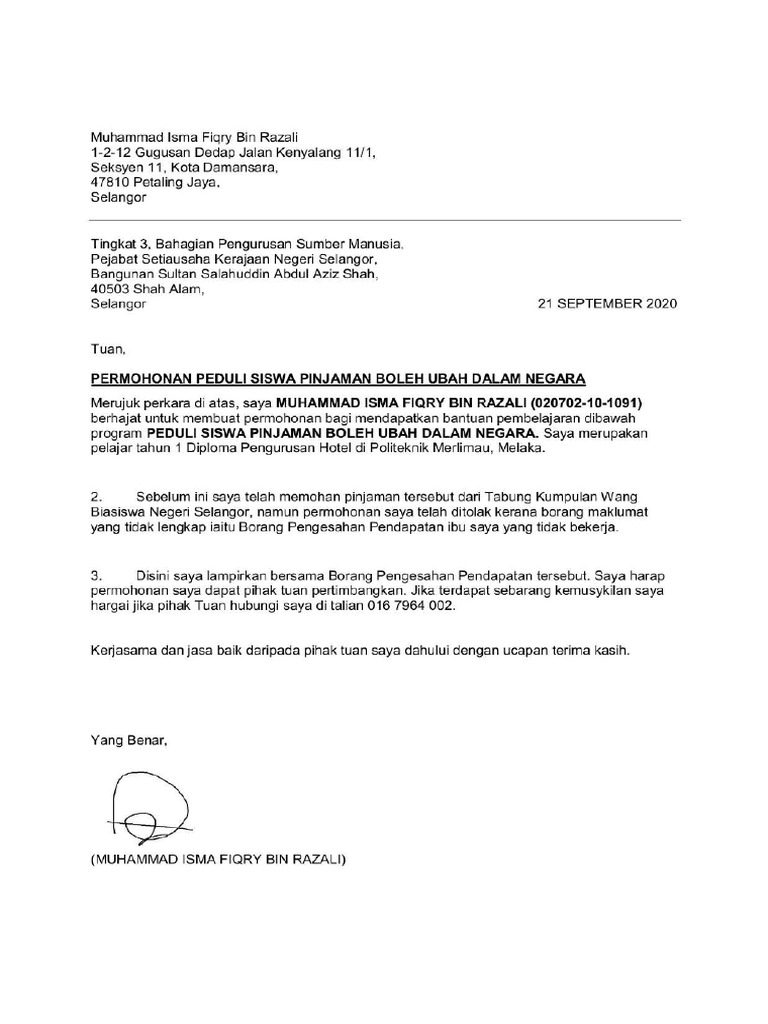 Contoh Surat Rasmi | PDF